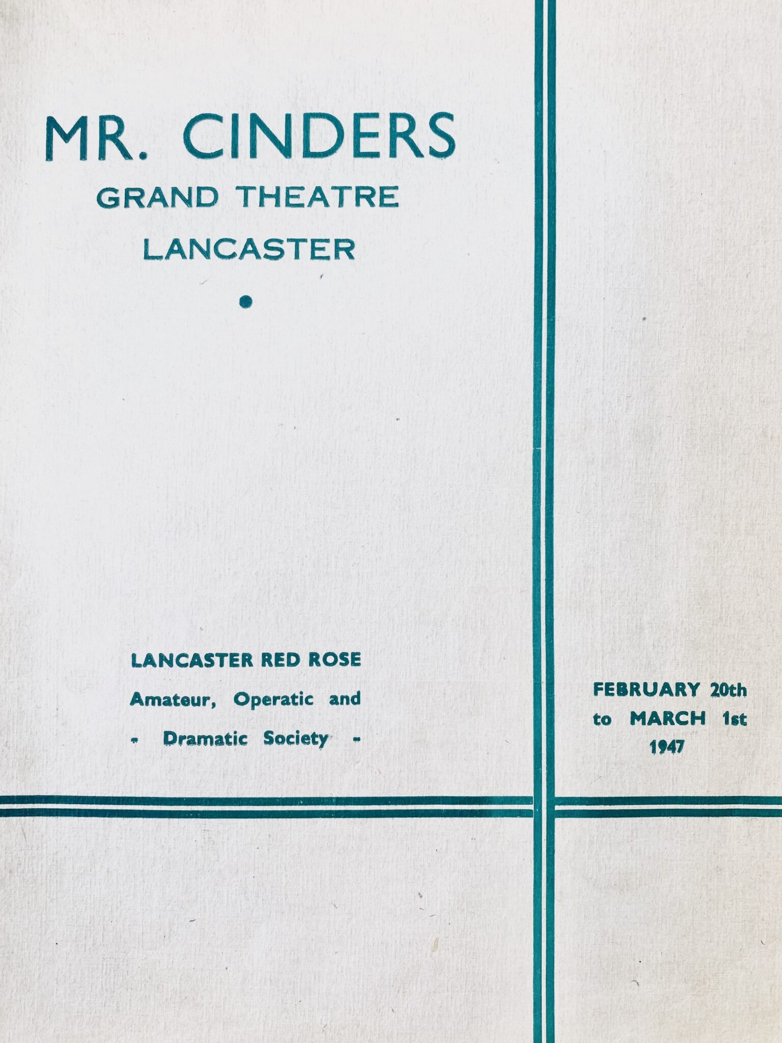 Lancaster Red Rose AODS Shows from 1940 to 1949